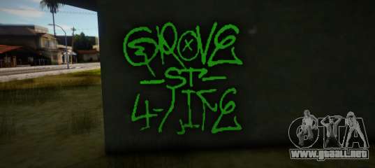 Authentic Grove Street Graffiti para GTA San Andreas