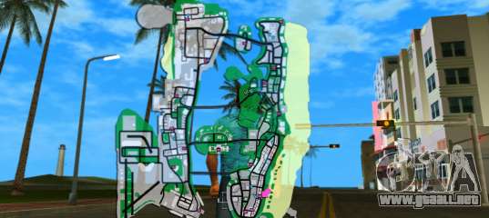 Mapa en el juego para GTA Vice City